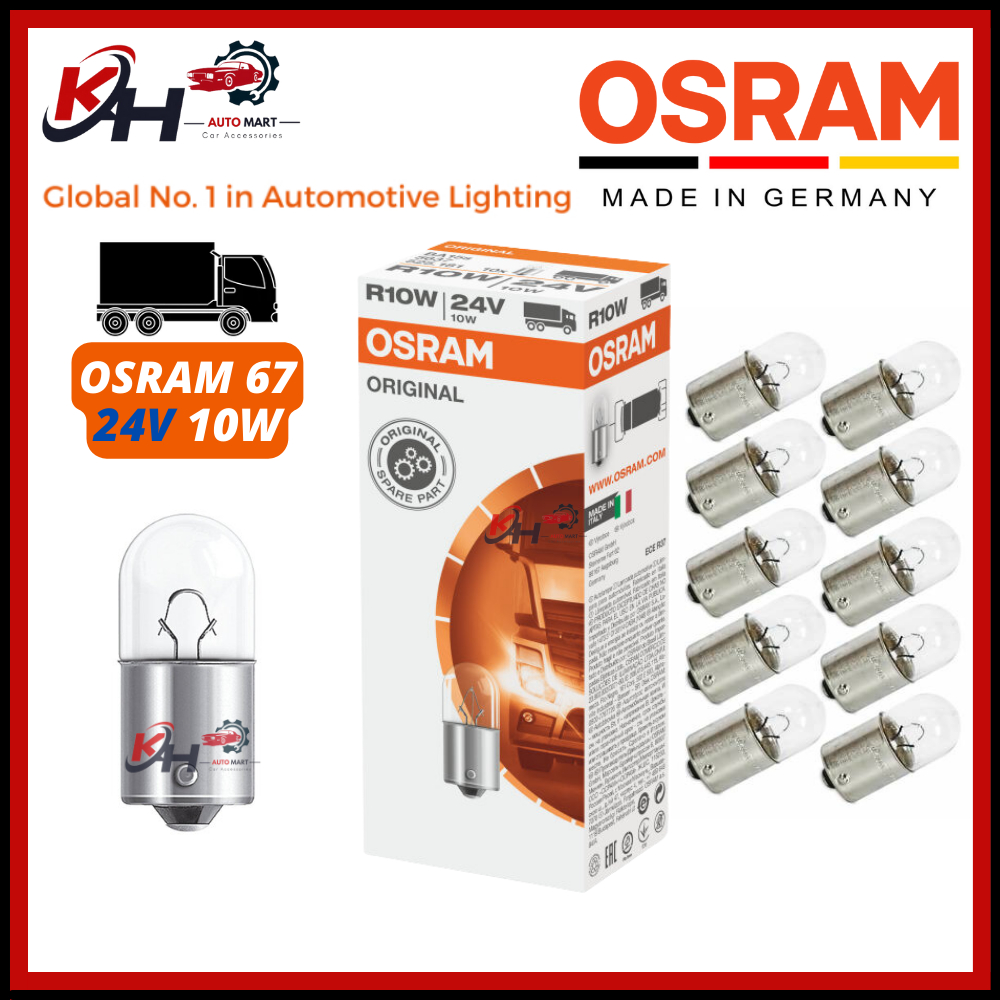 💥24V💥 100% Original 💎 Osram 💎 12V 67 T16 R10W Halogen Bulb Tail Brake ...