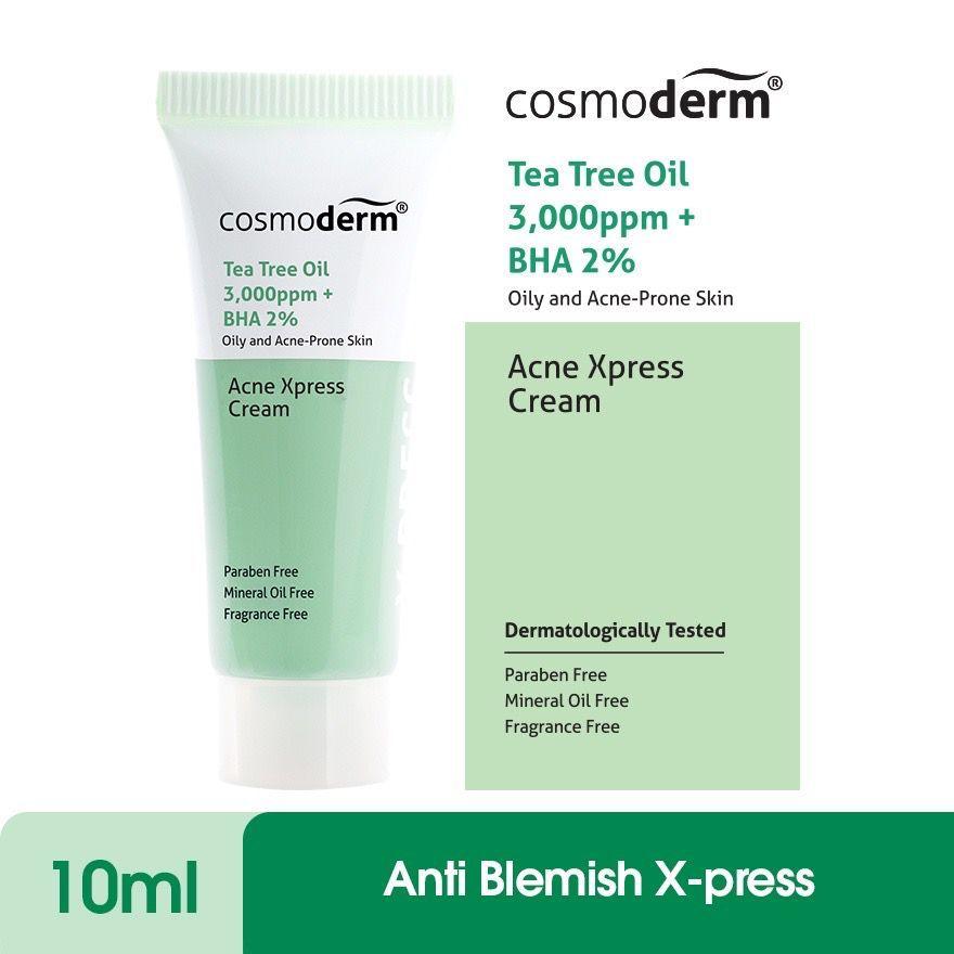 COSMODERM TEA TREE OIL ACNE XPRESS CREAM 10ML (EXP 02/2026) || ANTI ...