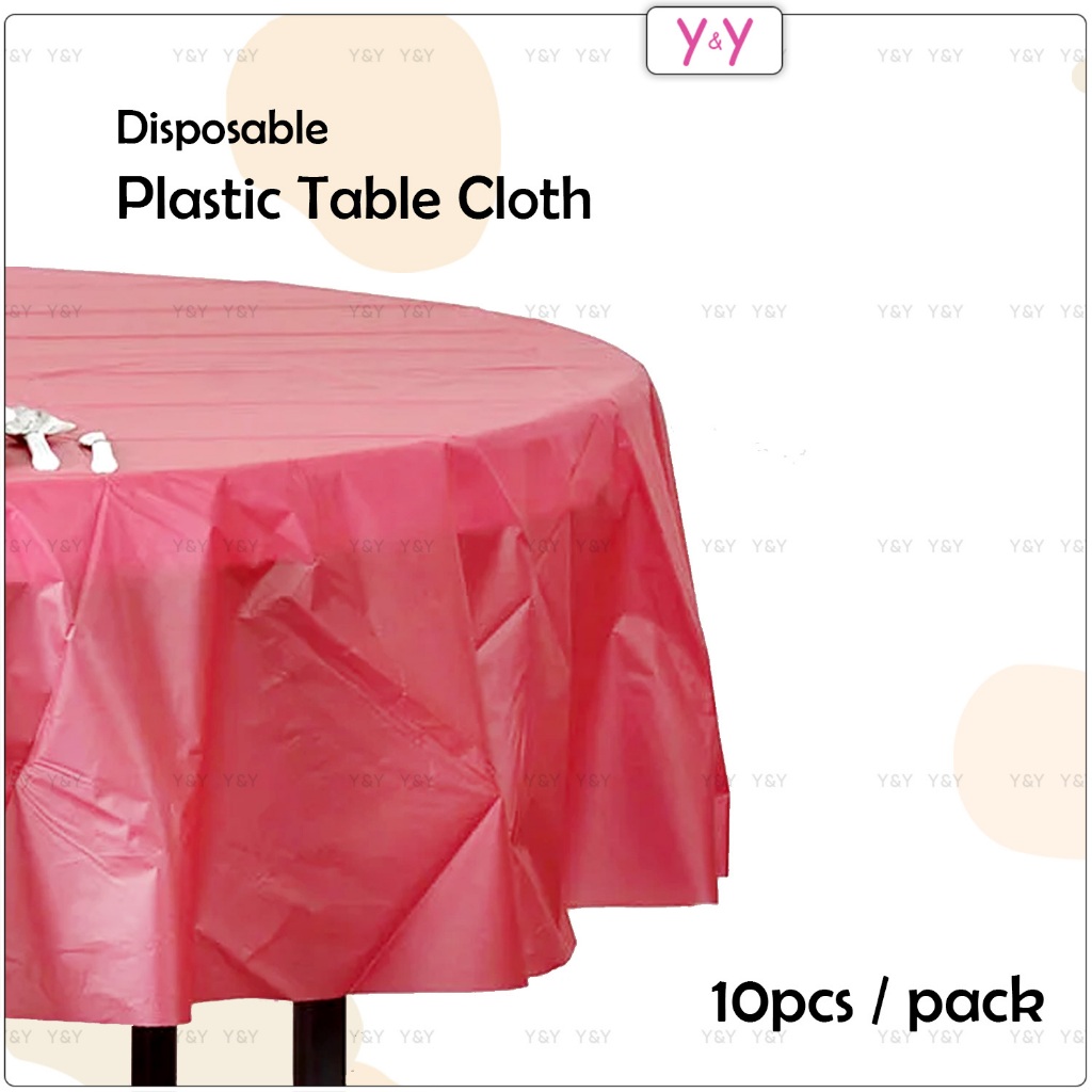 10pcs 70x70 Inch Multiuse Disposable Banquet Plastic Table Cloth /Alas ...