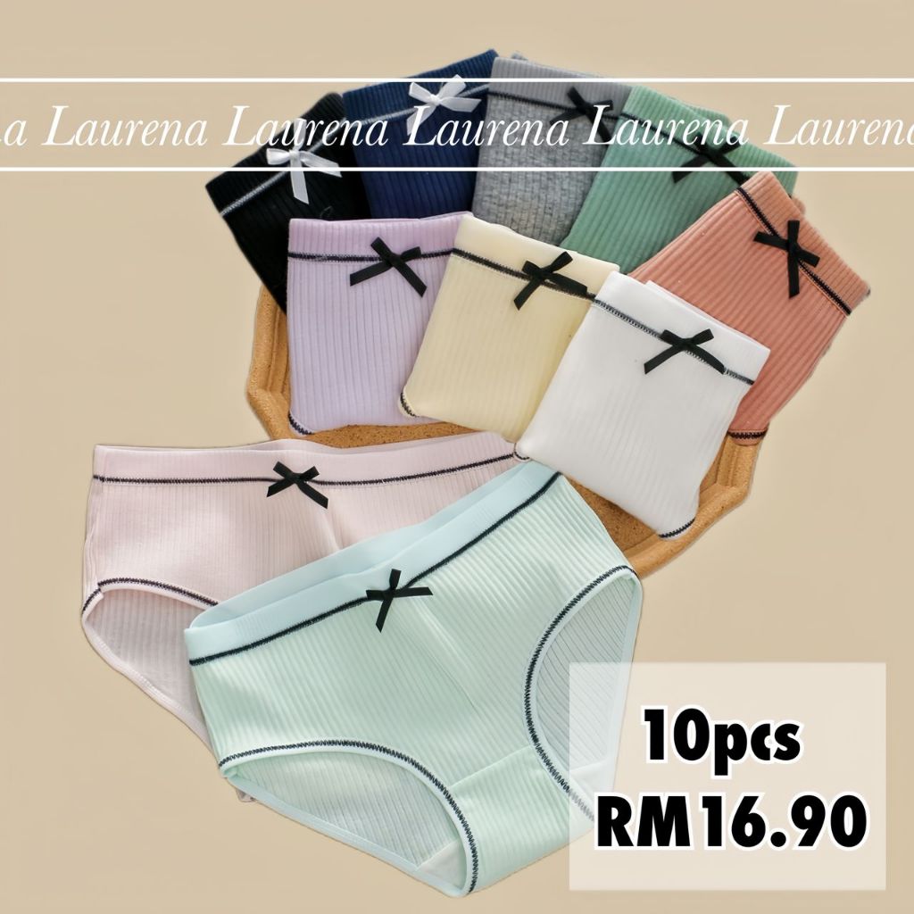 LAURENA 10pcsSet Seluar Dalam Wanita Panties Underwear Women Spender ...