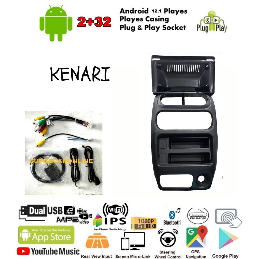 Perodua KENARI android player 10 inch plug n play with OEM casing (full ...