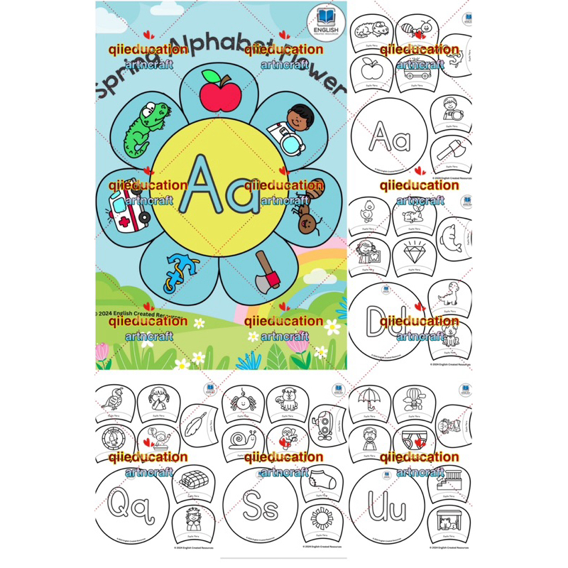 Spring-Alphabet-Flowers craft&colouring | Shopee Malaysia