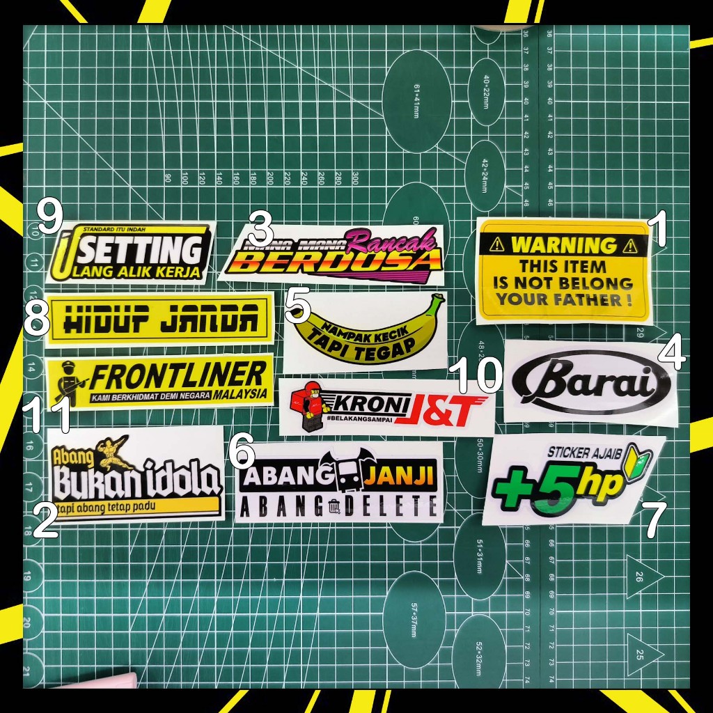 STICKER MOTOR FRONTLINER BARAI BERDOSA HIDUP JANDA SETTING TAPI TEGAP ...