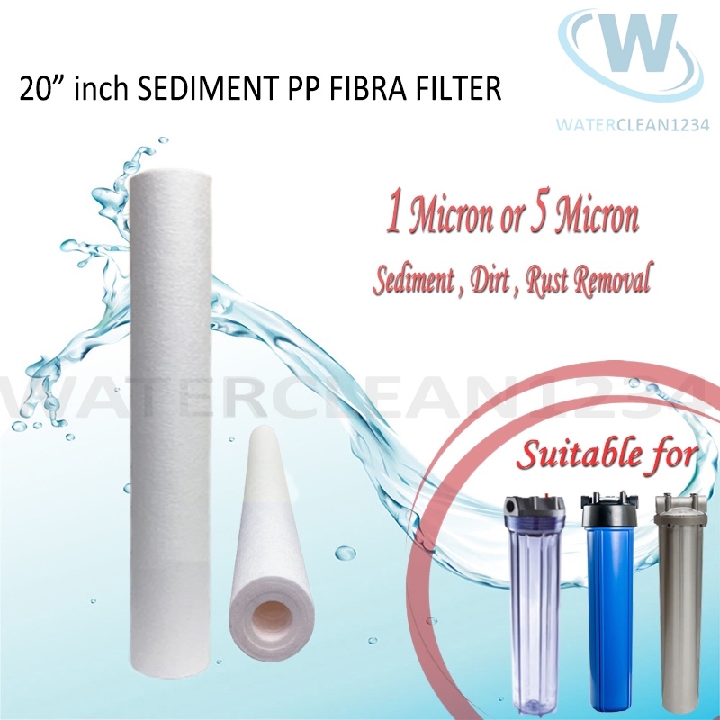 20" Inch ( 1 Micron or 5 Micron ) Sediment PP Fibra Filter Cartridge ...