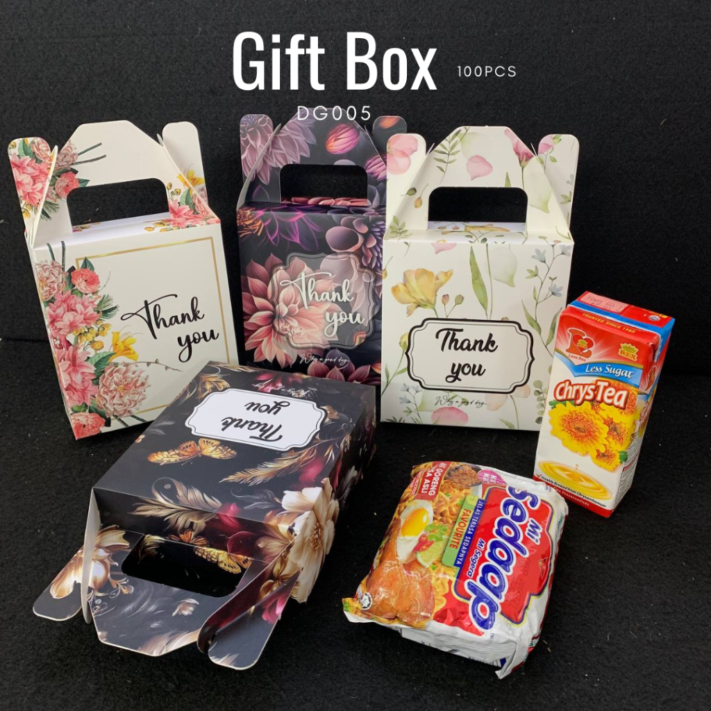 100pcs : Goodies Box saja | Kotak Bahulu | Wedding Box | Doorgift Box ...