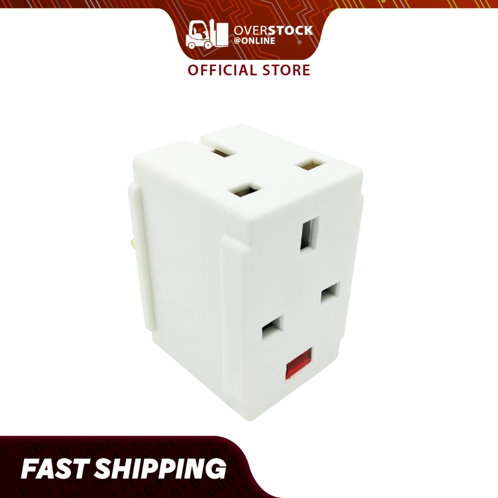 U.K Standards 3 Way Adaptors with 13 AMP & UK Standard Adaptor | Shopee ...