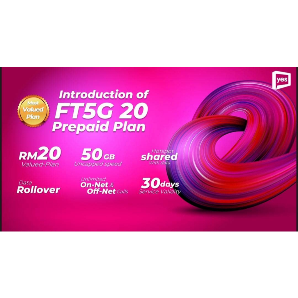 YES FT5G SIM PACK PREPAID UNLIMITED | Shopee Malaysia