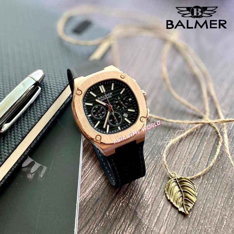 [Original] Balmer 8823G BRG-4 Chronograph Sapphire Men's Watch with Black Dial and 50m Water ...