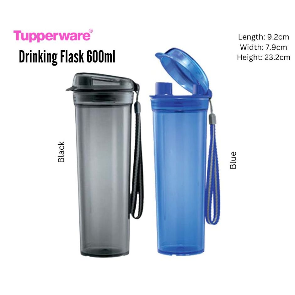 Tupperware Drinking Flask 600ml and 750ml BPA Free Water Bottle ...