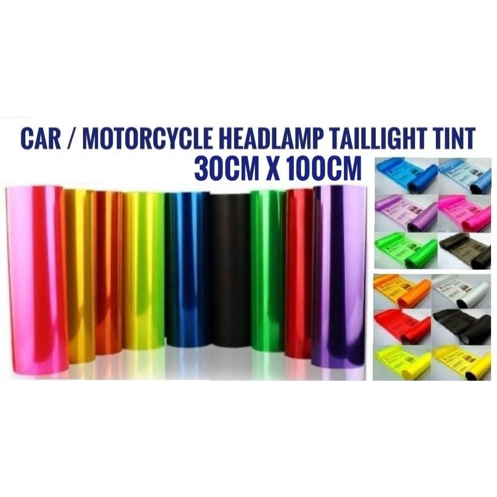 Car Headlamp Tinted Film Sticker Headlamp Fog light Tail Light Sticker ...