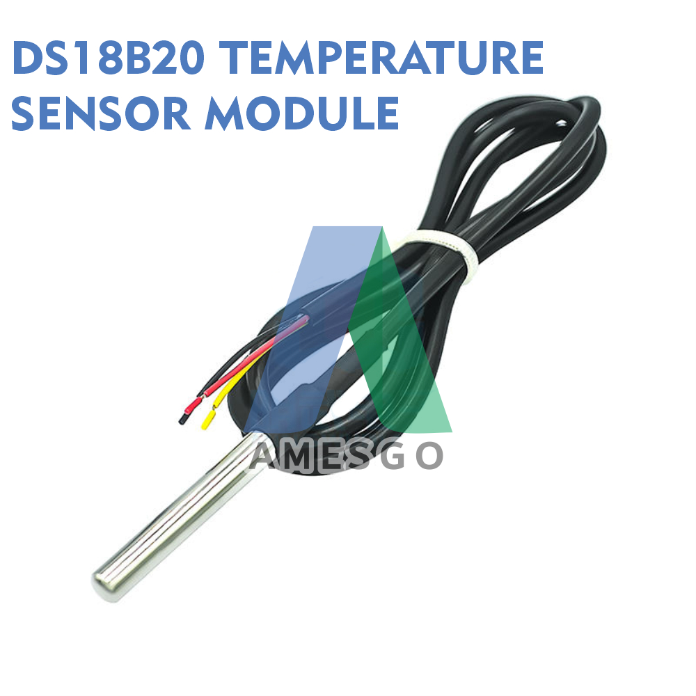 Amesgo DS18B20 Temperature Sensor Module Stainless Steel Package ...