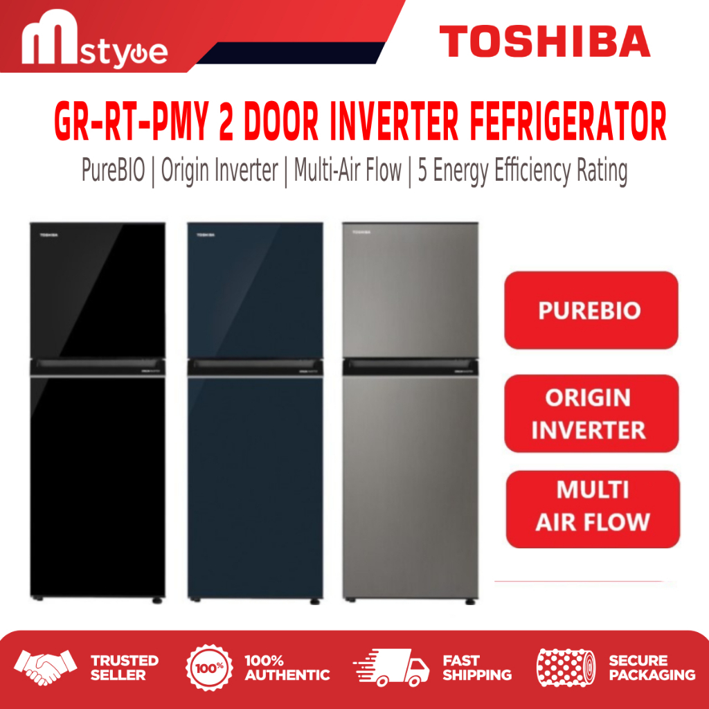 Toshiba 197L 255L 286L 2 Door Origin Inverter Fridge With Ag+ Bio ...