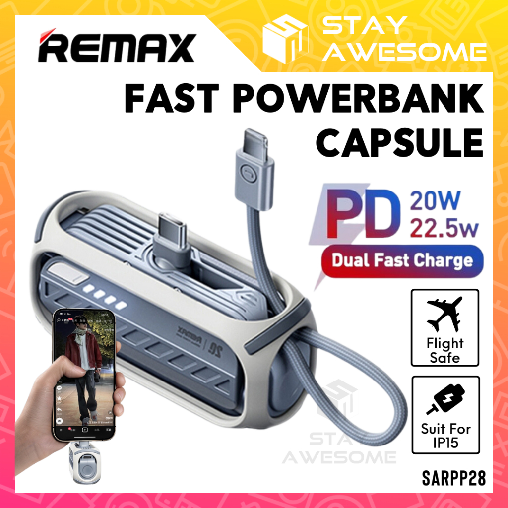 REMAX Super Fast Charging 20W PD Compatible With IP15 Mini Capsule ...