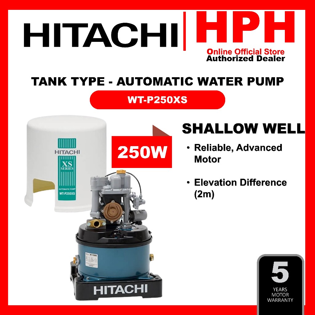 Hitachi Water Pump (250W) WT-P250XS Tank Type 水泵 Pam Air | Shopee Malaysia
