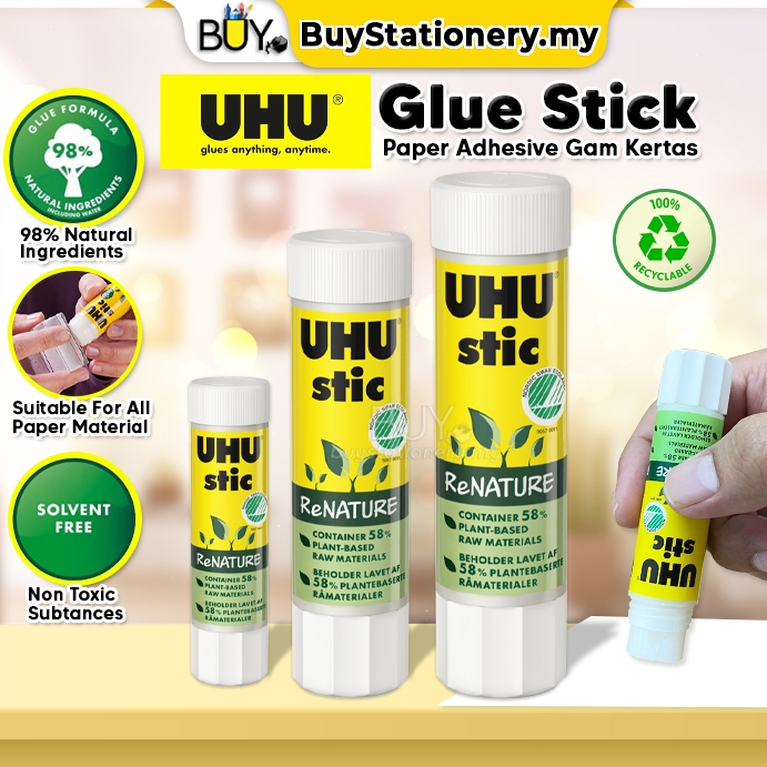 UHU Glue Stick Adhesive Paper Glue 8.2g/21Gg/40g (1s/Pcs) Gam Kertas ...