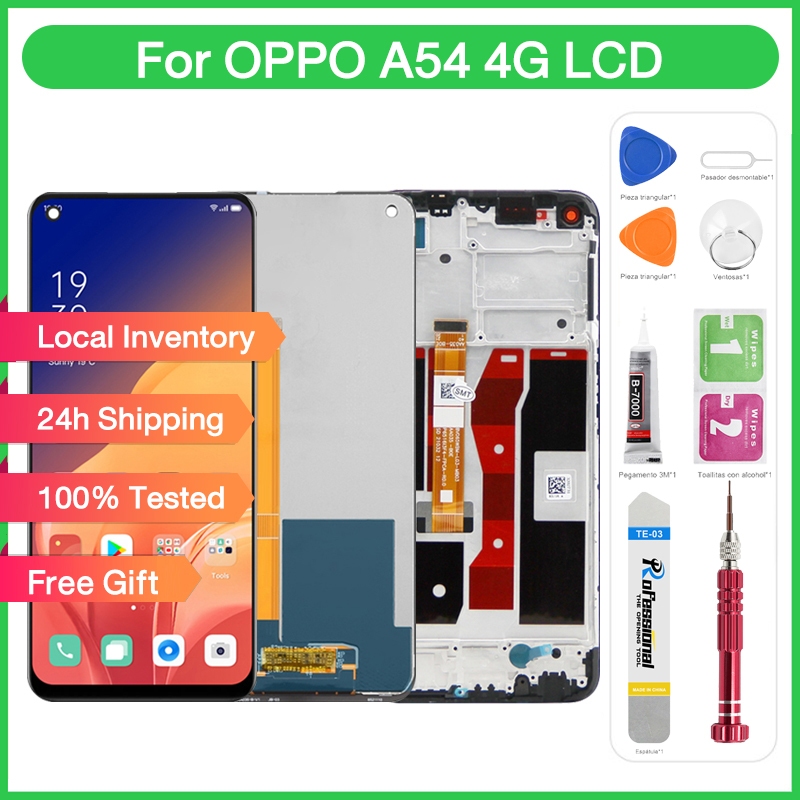 ORIGINAL LCD with Frame For Oppo A54 4G cph2239 / A55 LCD Touch Display Screen Digitizer ...
