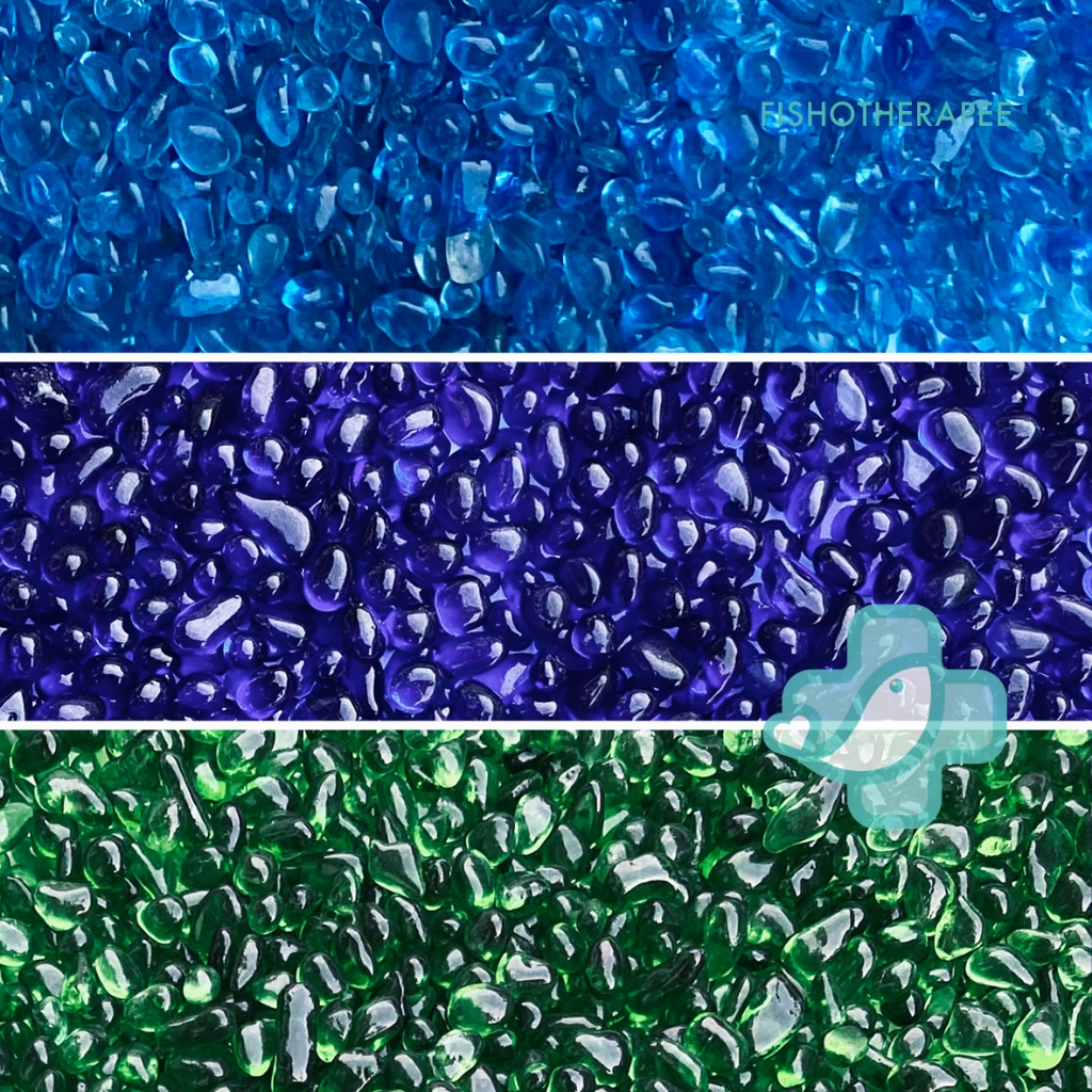 Aquarium Glass Pebble 500g (4mm-8mm±) Decoration Cosmetic Gravel Stone ...