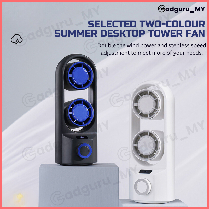 Premium Desktop Fan | Adjustable Infinite Speed | Oscillating Head ...