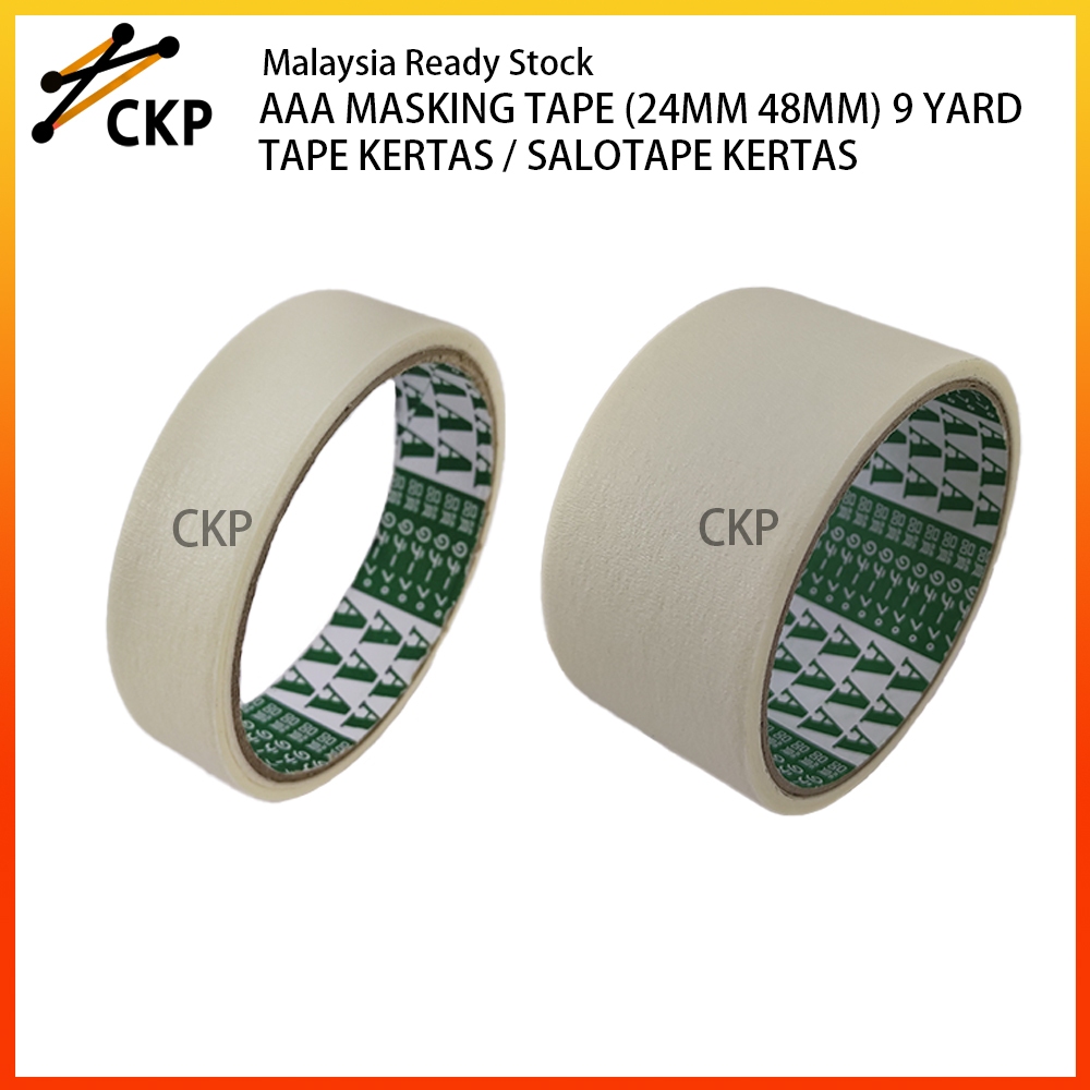 AAA MASKING TAPE (24MM 48MM) 9 YARD / TAPE KERTAS / SALOTAPE KERTAS ...
