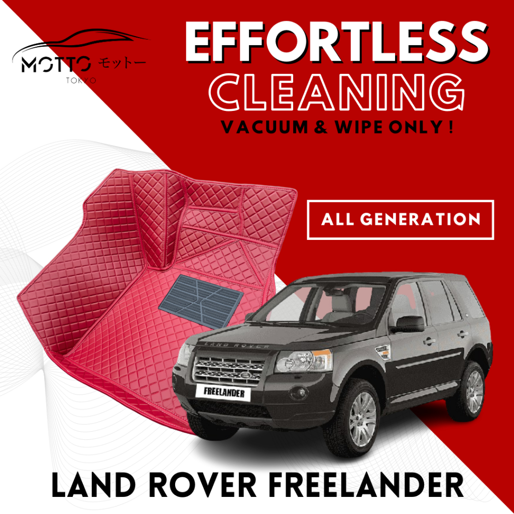 Motto Customised 5D Car Mat Land Rover Freelander [PU Leather alas kaki ...