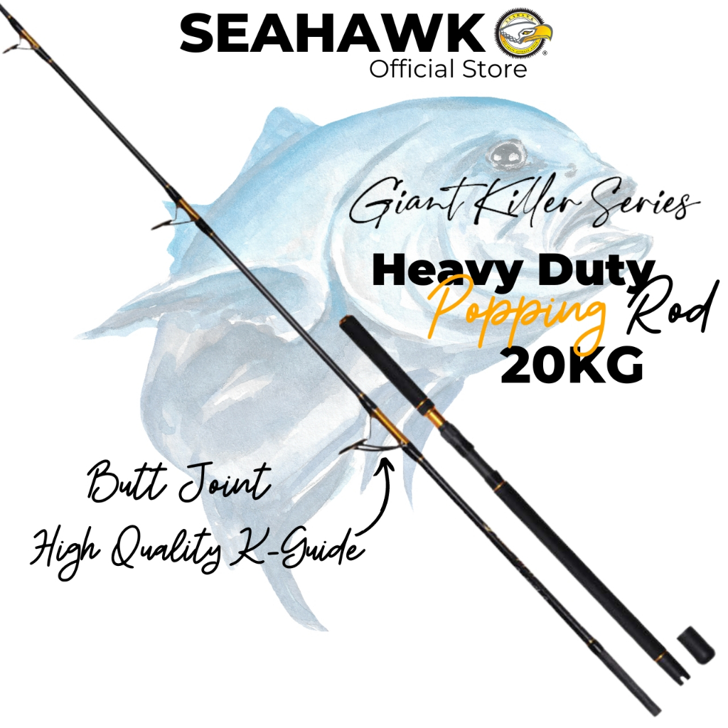Seahawk Spinning Atlas GT Popper Fishing Rod With High Density EVA ...