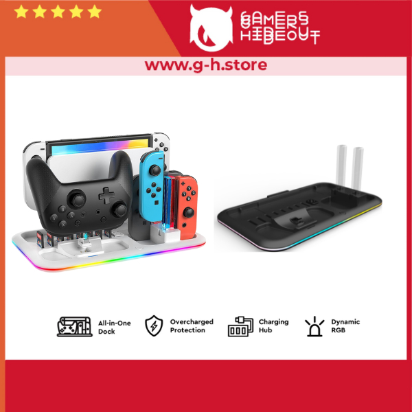 Omelet Nintendo Switch Space Charging Station RGB lights 4 In 1 ...