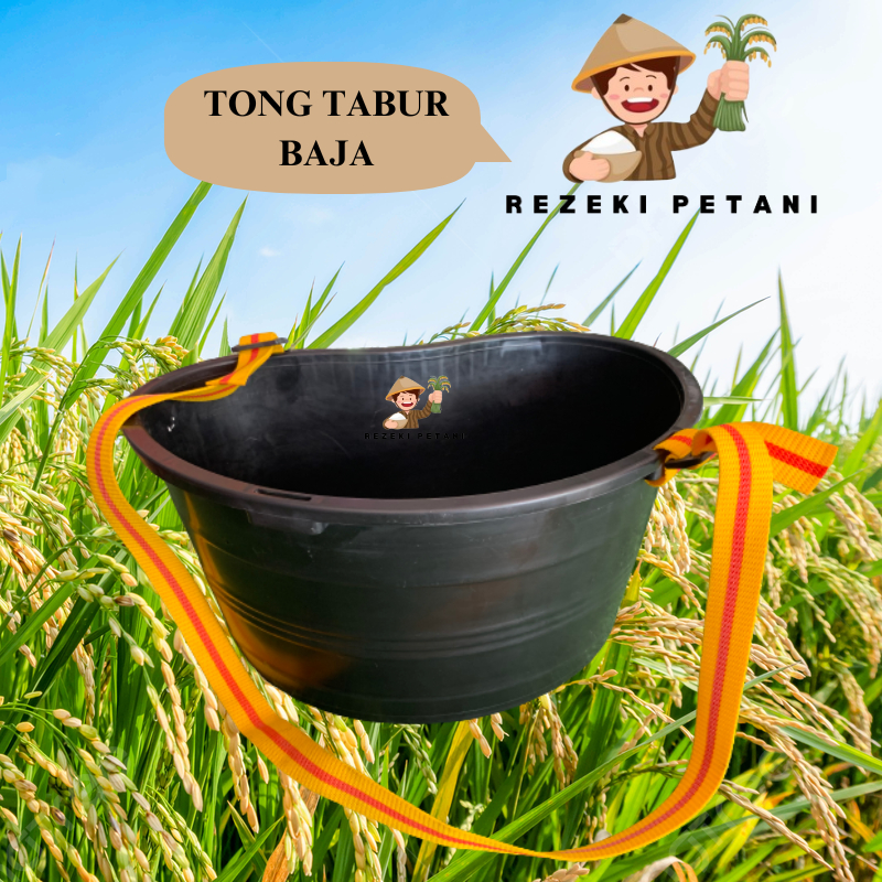 Tong tabur baja + tali galas / Boleh isi baja sebanyak 15kg-20kg ...