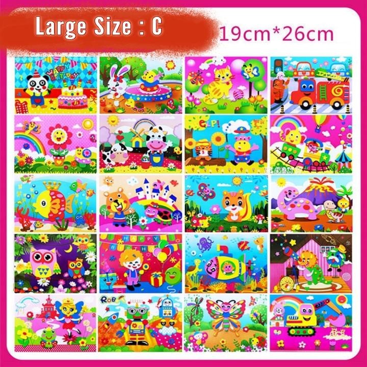 【S57/C】DIY EVA Sticker Large Size Kids Toy Art Craft Gift (Series C ...