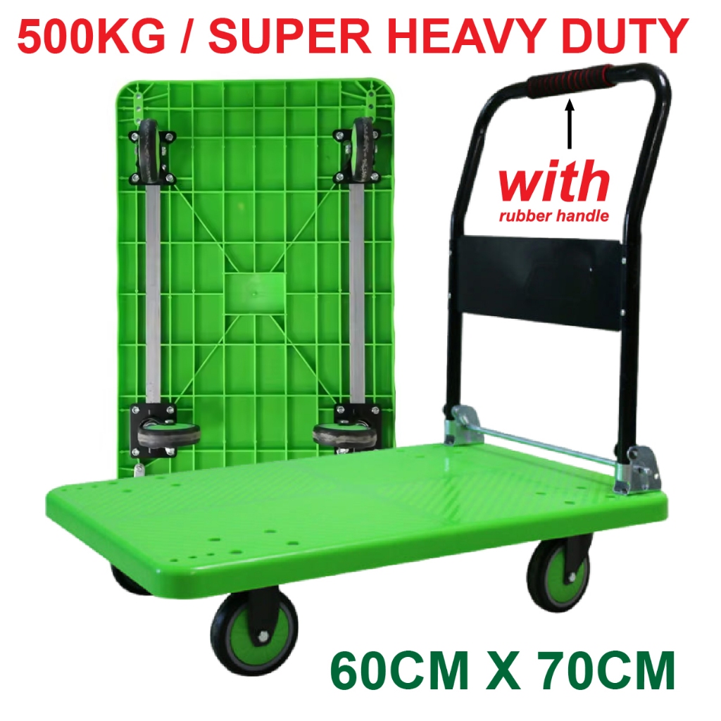 Super Heavy Duty Foldable Handle Platform Trolley 360° Rotation Wheel ...