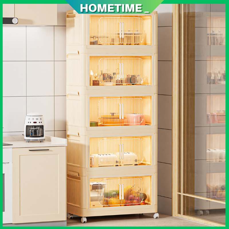 3/4/5 Layer Kitchen Cabinet Foldable Storage Box Stackable Storage ...