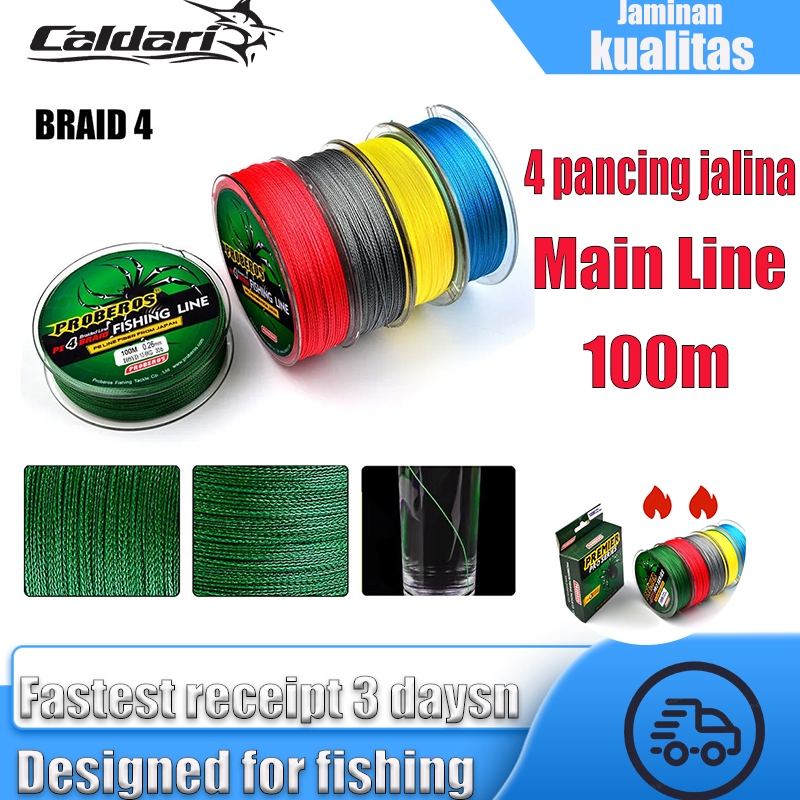 Proberos Braided Fishing Tali Pancing Benang Pancing Braid SuperStron Line 10lb 4 Stands 4 Sulam ...