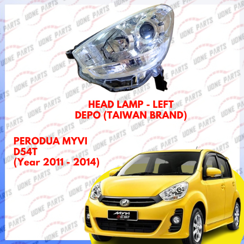 🔥PERODUA MYVI D54T HEAD LAMP (Year 2011 - 2014) DEPO BRAND 3 Months ...