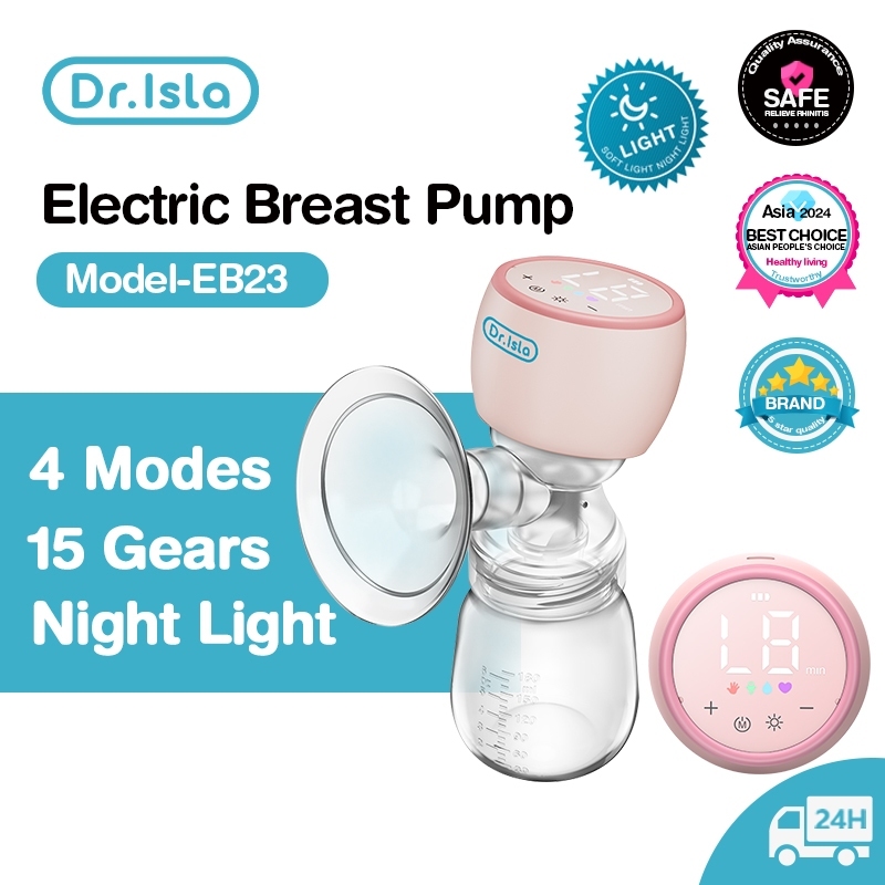 Dr.Isla Electric Breast Pump Handfree Breastfeeding Painless Massage ...