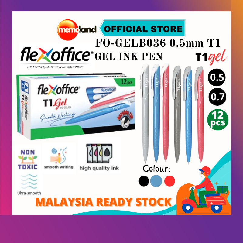 FLEXOFFICE FO-GEL036-05 (0.5mm) / FO-GEL036-07 (0.7mm) T1 GEL INK PEN ...