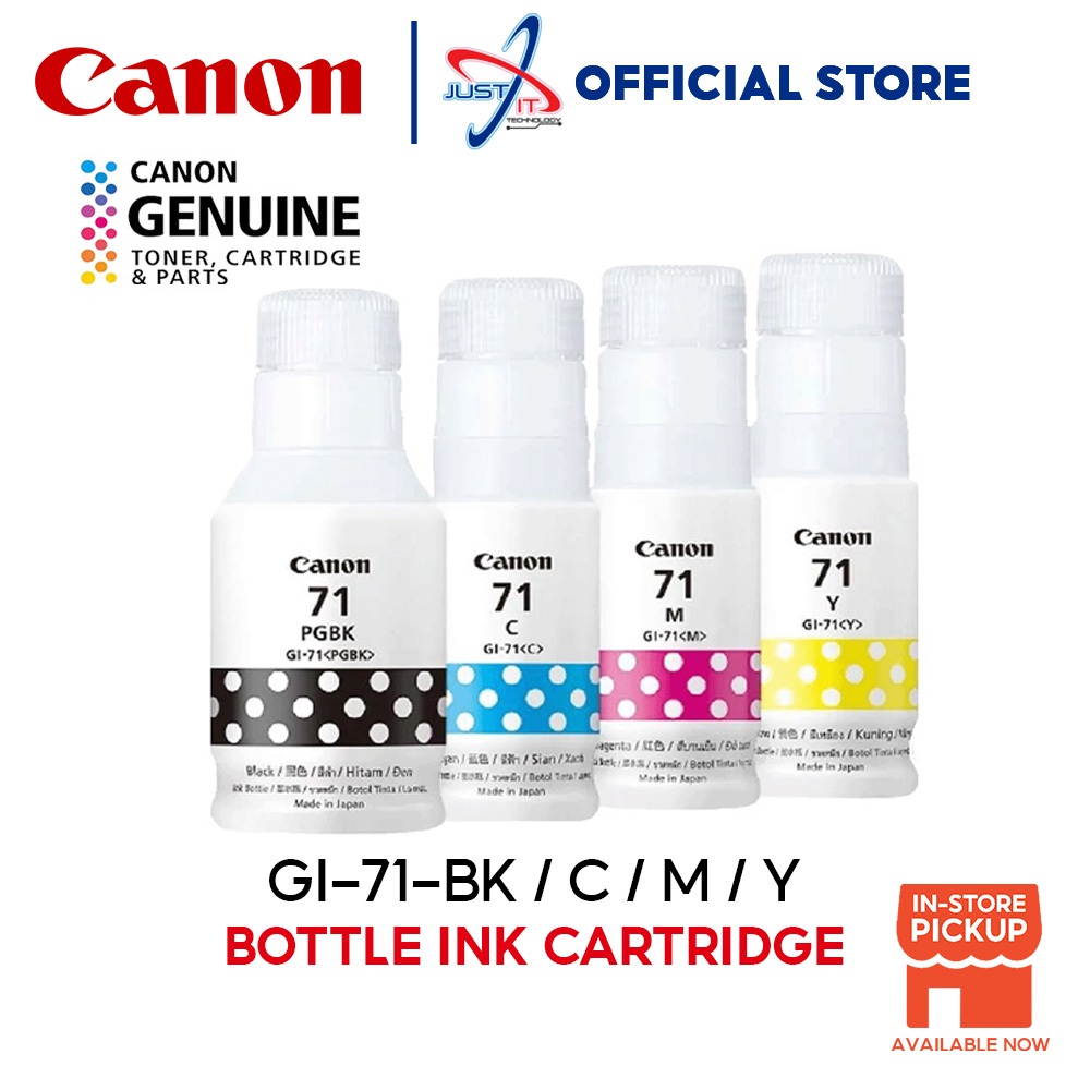 CANON GI-71 Original Refill Ink - BLACK / CYAN / MAGENTA / YELLOW ...