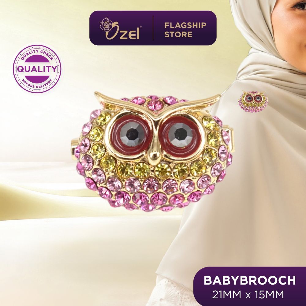 Ozel Owl Brooch G48056 Kerongsang Burung Hantu & Pin Tudung, Hijab ...