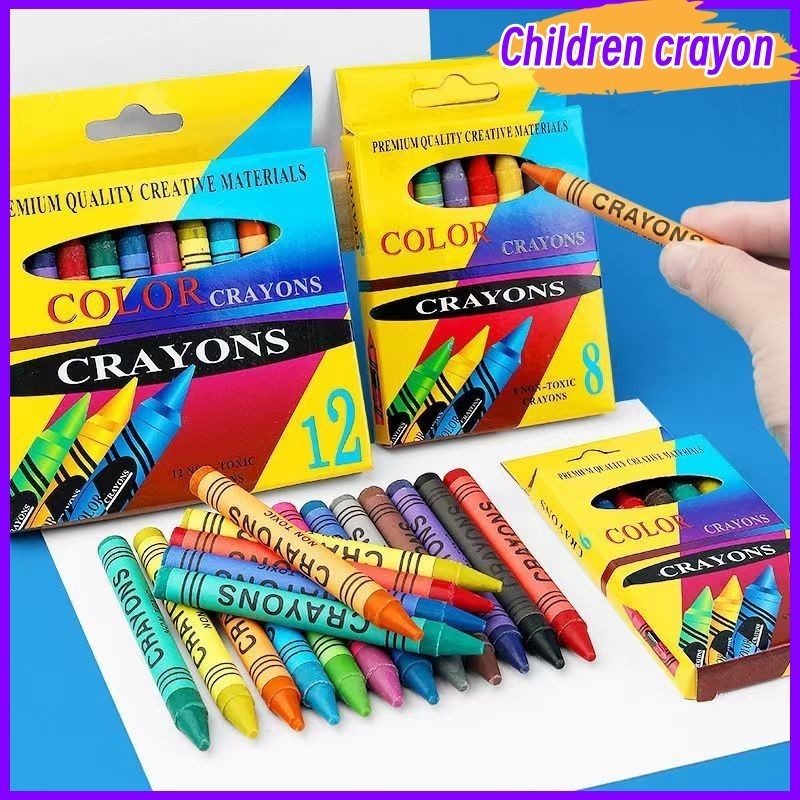6/8/12/24 color non-toxic universal crayons / Oil Pastel / Color ...