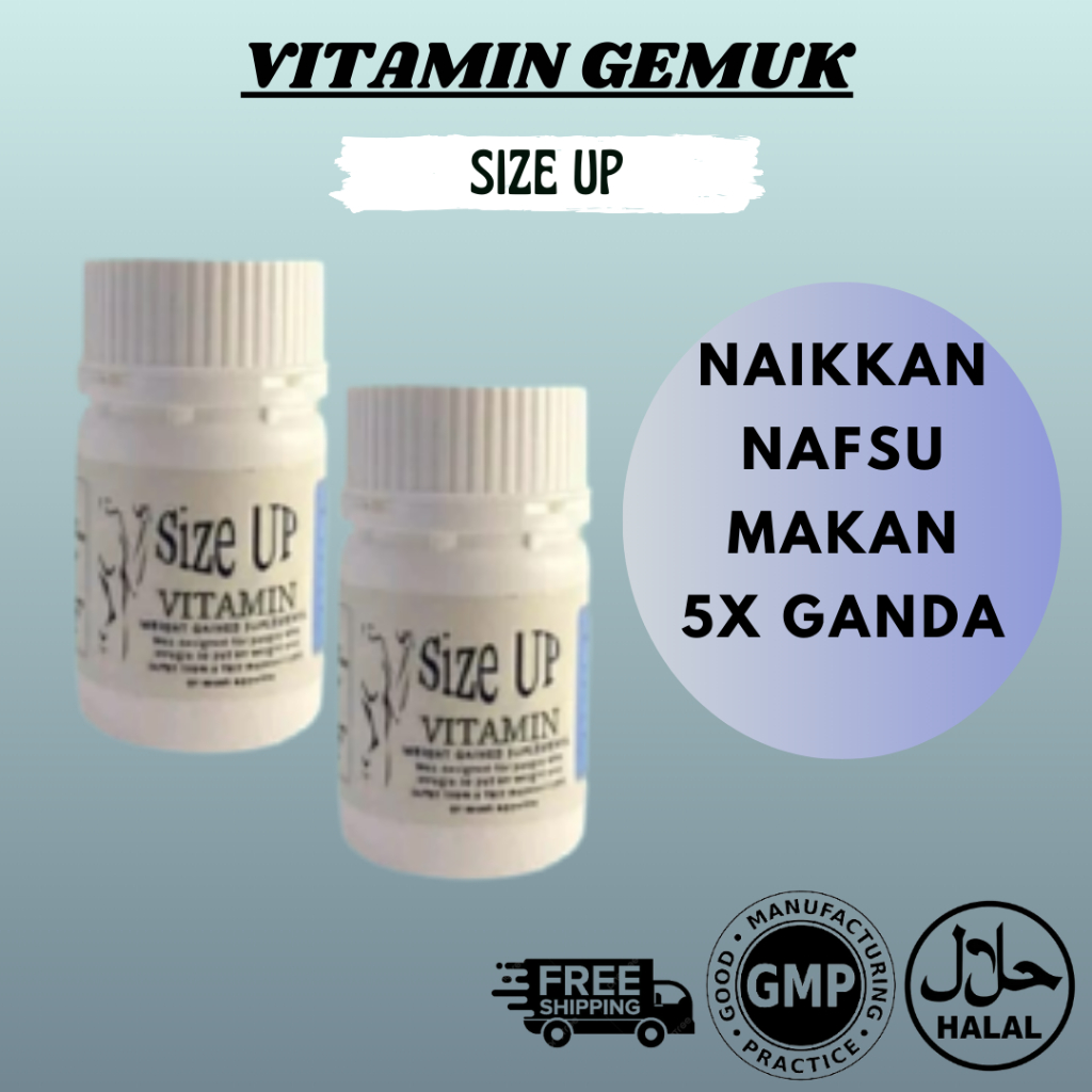 sizeup vitamin ubat gemuk terbaik semalay | Shopee Malaysia