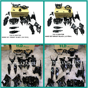 Y15ZR V1 V2 KILAT HITAM INNER BODY COVER SET - HLD / DRCTOR BRAND - YAMAHA KILAT HITAM INNER ...