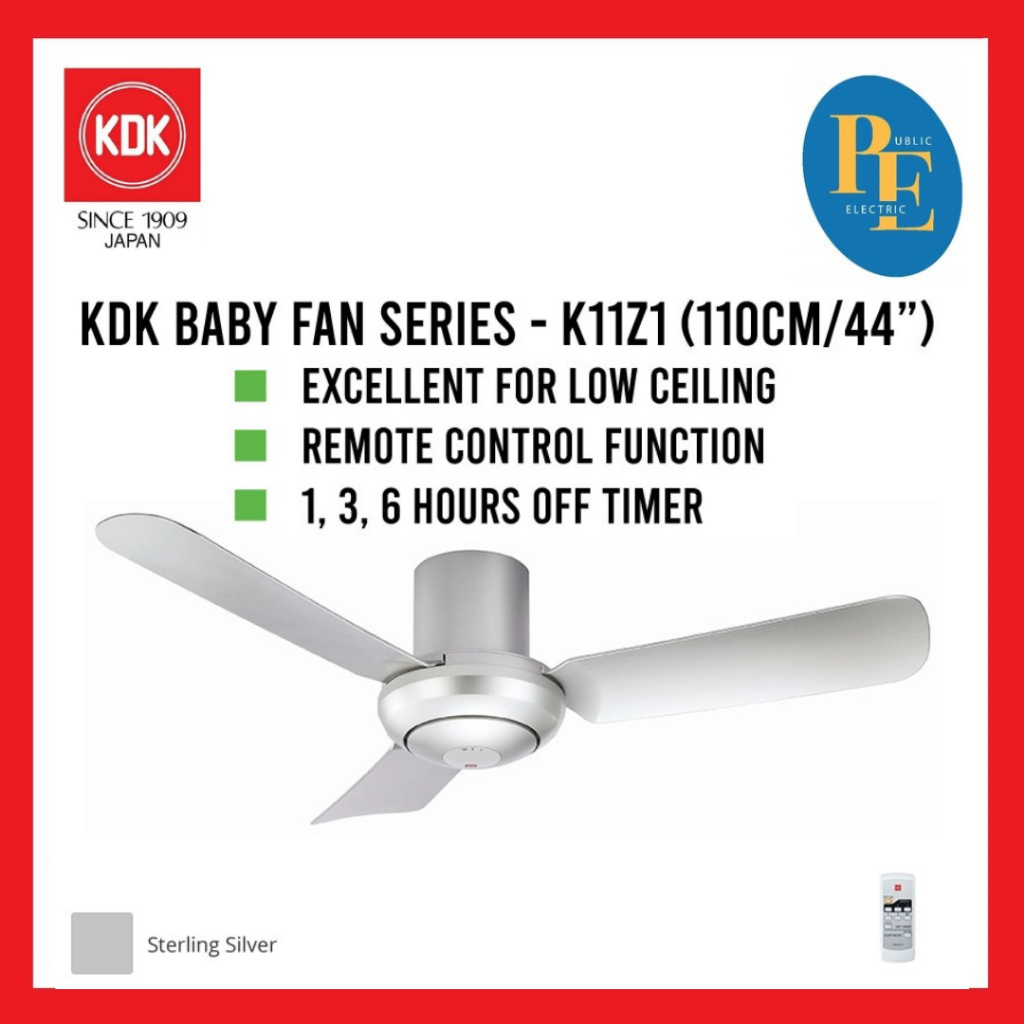 KDK 44" Baby Fan Remote Control Ceiling Fan K11Z1 | Shopee Malaysia