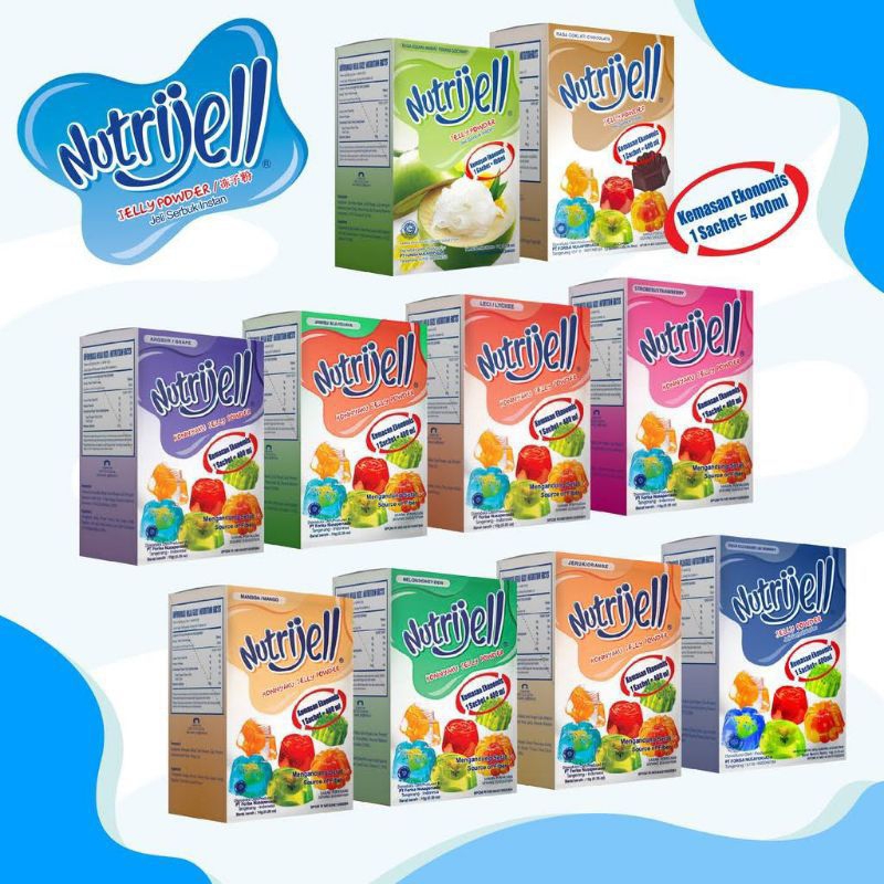 nutrijell all varian 1 box isi 12 sachet ready stock | Shopee Malaysia