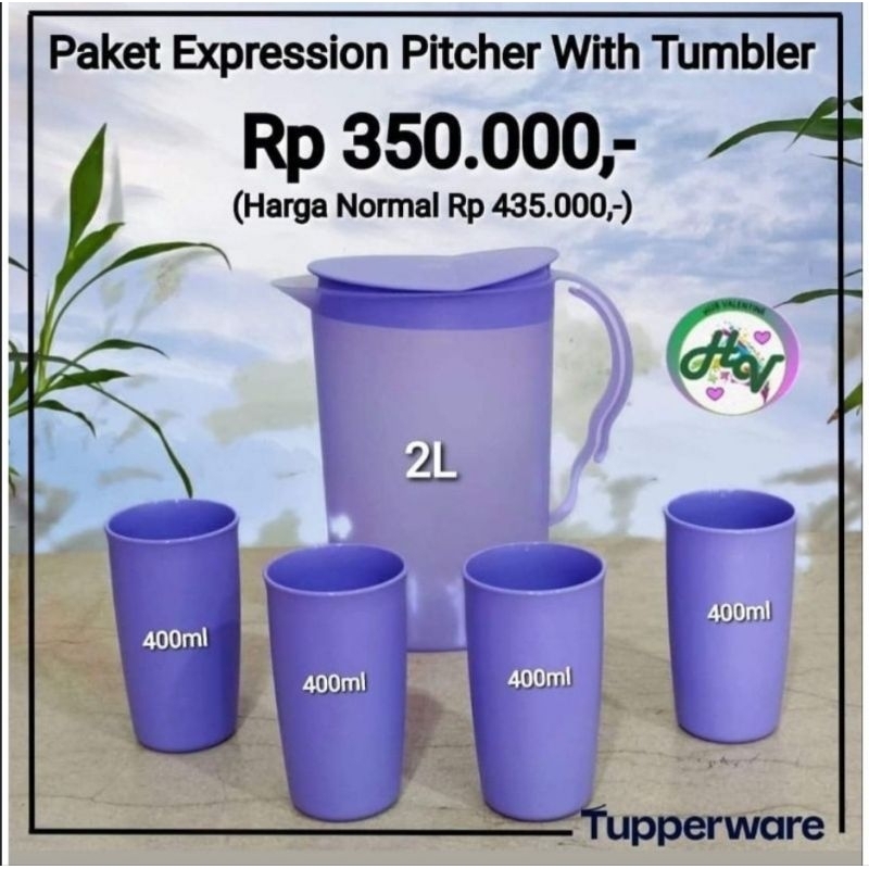 Tupperware Expression Pitcher with Tumbler | Shopee Malaysia