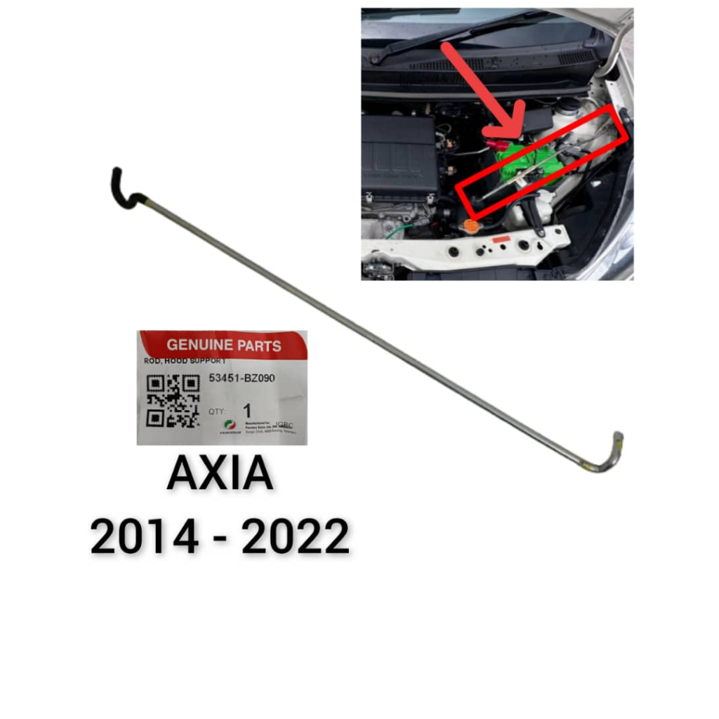 PERODUA AXIA 2014 - 2022 FRONT BONNET STAND / BONNET STAND HOOK ...