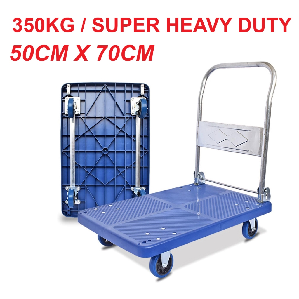 Super Heavy Duty Foldable Handle Platform Trolley 360° Rotation Wheel ...