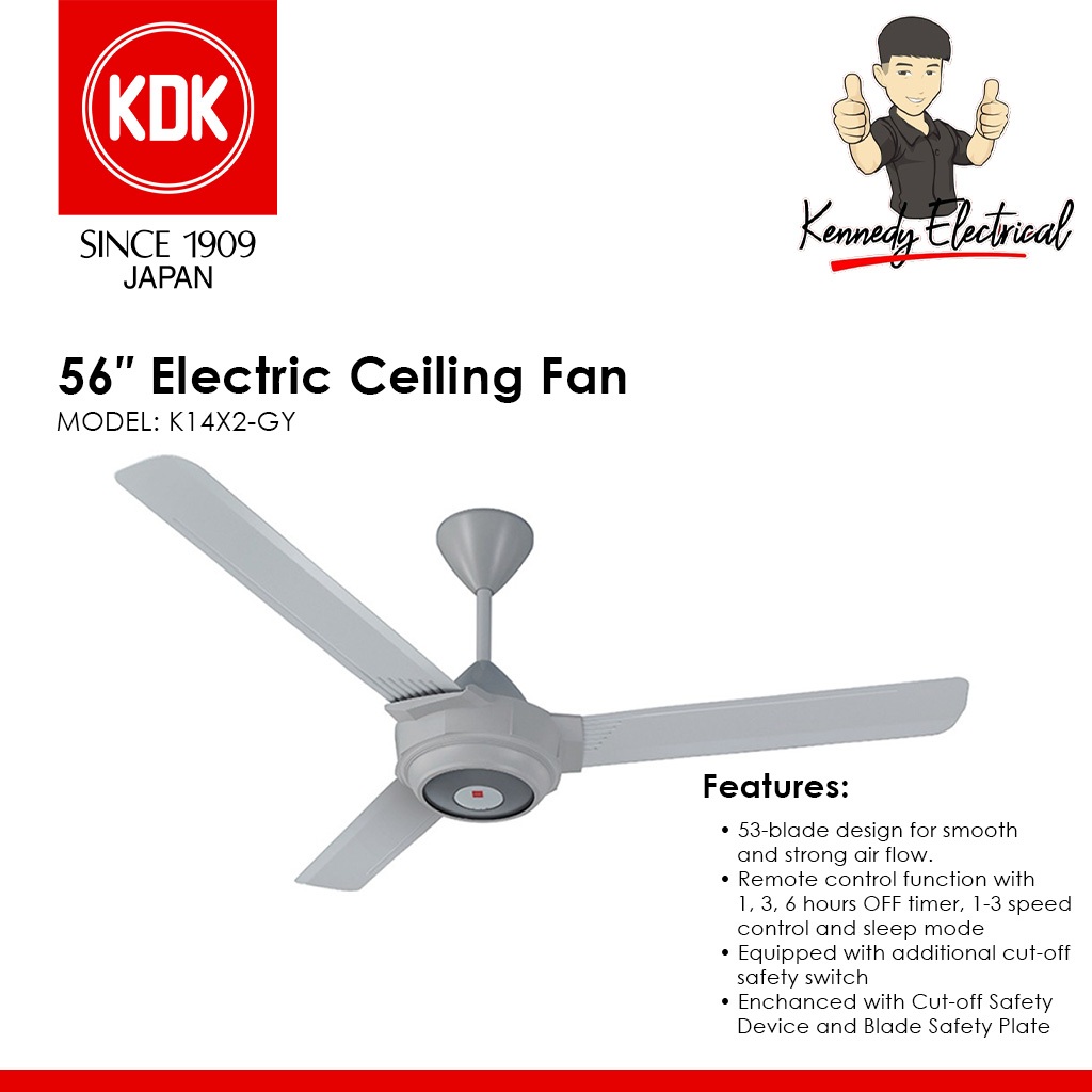 KDK 56″ Electric Ceiling Fan K14X2-GY | Shopee Malaysia