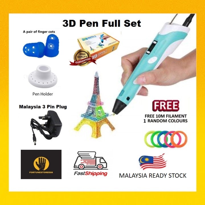 3D PLA Printing Doodle Arts Craft Drawing USB Pen Set LCD V2 Education ...