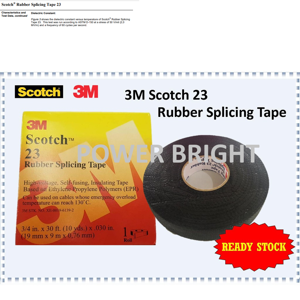 3M SCOTCH 23 SERIES HIGH TENSION RUBBER SPLICING TAPE | Shopee Malaysia