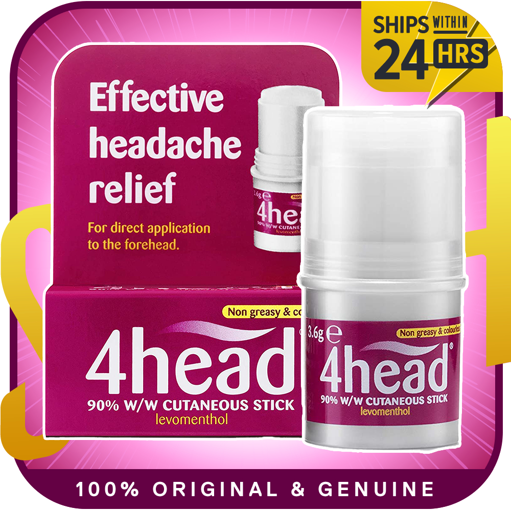 GENUINE 4 Head Levomenthol Stick for Headache Relief, Migraine | Shopee ...