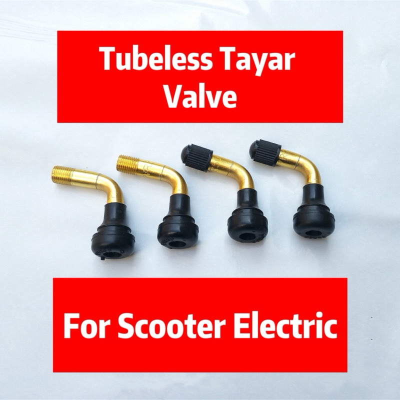 Valve Tayar Tubeless Scooter Electric Kepala Pump Bengkok Tubeless ...