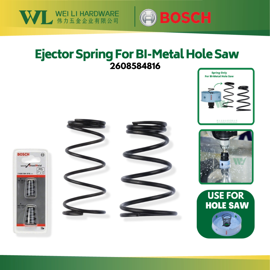 BOSCH 2608584816 Ejector Spring For BI-Metal Hole Saw / hole saw spring ...
